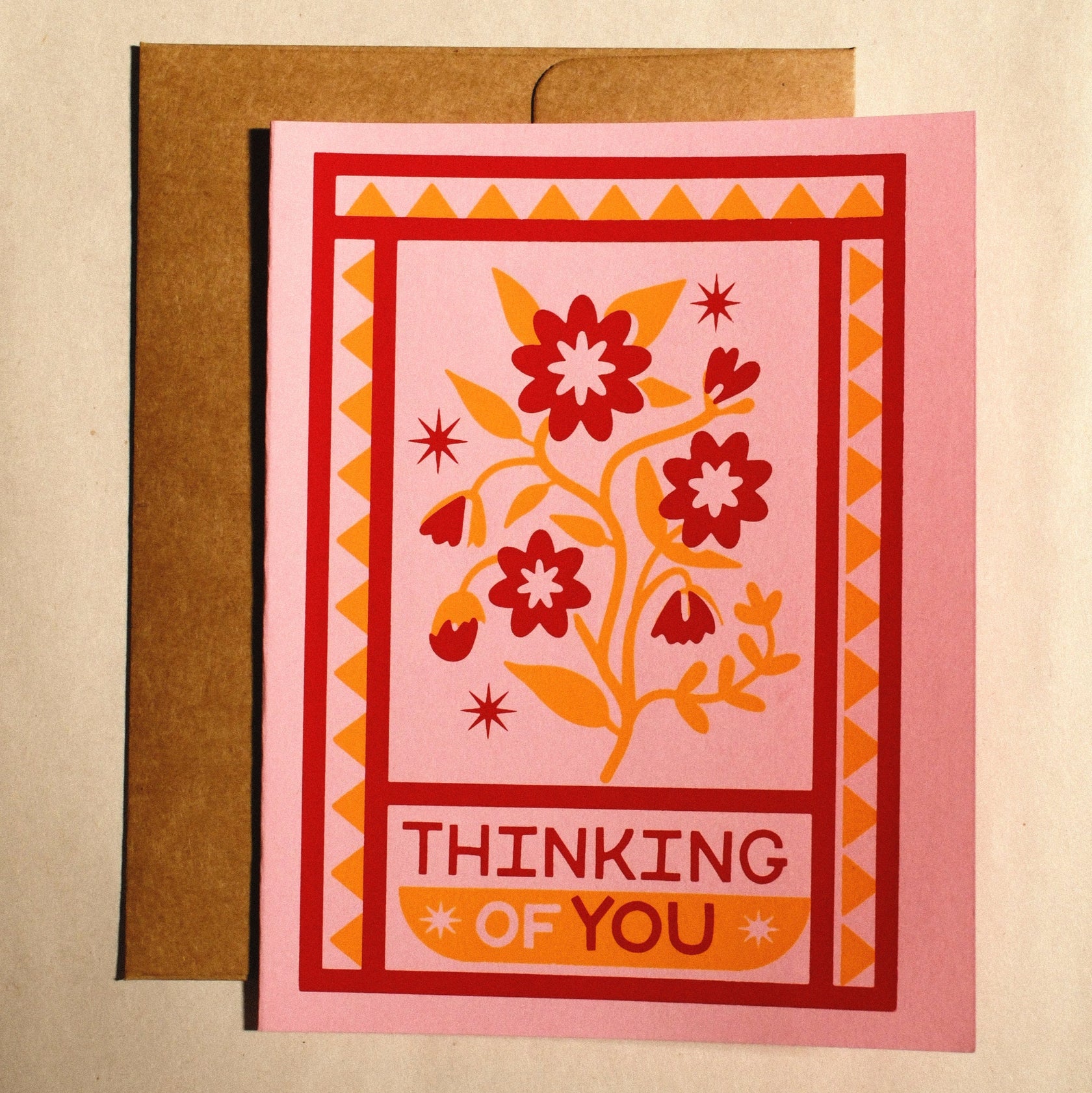 Thinking of You Screen Printed Card – Lex MB Studio